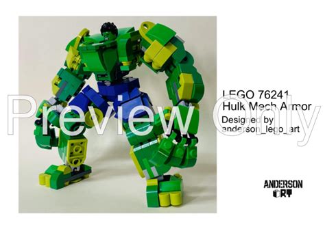 Lego Moc Hulk Mech Armor 2x76241 By Andersonbrickart Rebrickable Build With Lego