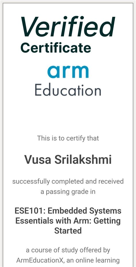 vusa srilakshmi on linkedin armeducation edx embeddedsystems