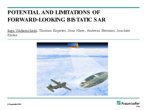 Mo4l09 Potential And Limitations Of Forward Looking Bistatic Sar Ppt