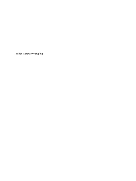 Data Wrangling And Data Visualization Unit 01 Pdf Outlier Data