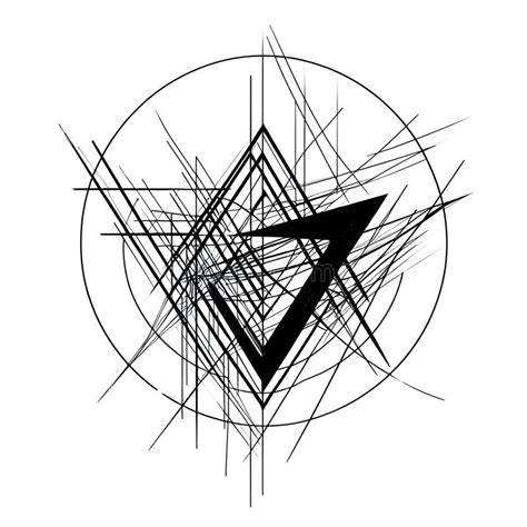 Sharp Geometry Solid White Background Stock Illustration