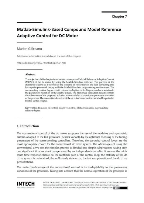 Pdf Matlab Simulink Based Compound Model Referencethe Adaptive Loop