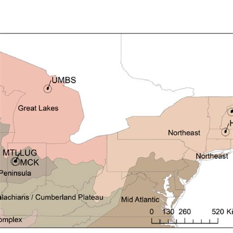 Sampling Locations Of The Six Forested Landscapes For Which Portable Download Scientific