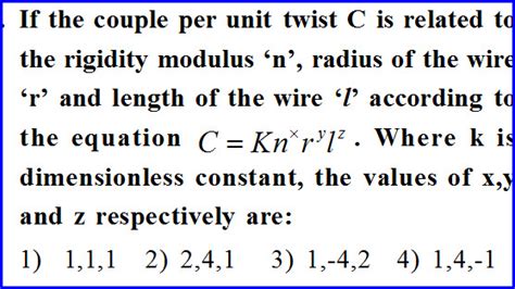 Units And Dimensions Problems And Solutions Two IIT JEE And NEET Physics