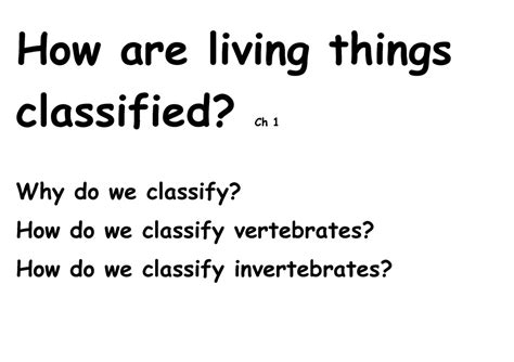 Category Classification Mr Huynhs Classroom