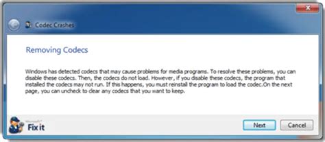 codec issues using windows media player to play audio and video file