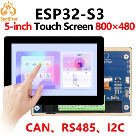 esp32 s3 5 inch lcd development board 800x480 captive touchscreen display tv lvgl hmi sensor can