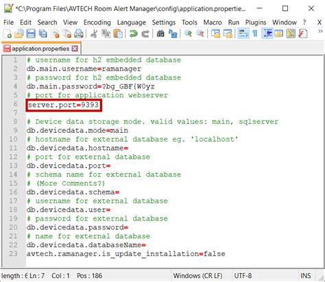 How To Change Room Alert Manager S Port AVTECH