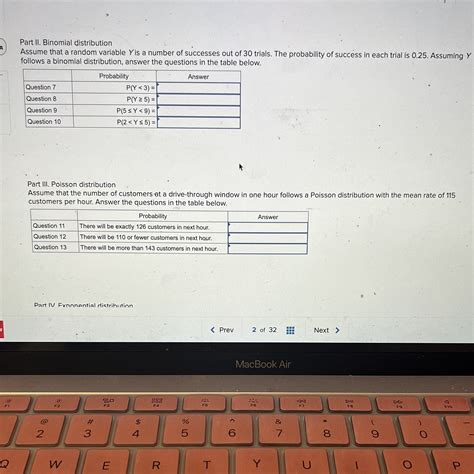 Solved Part II Binomial Distribution Assume That A Random Chegg
