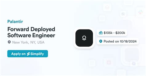 Forward Deployed Software Engineer Palantir Simplify Jobs