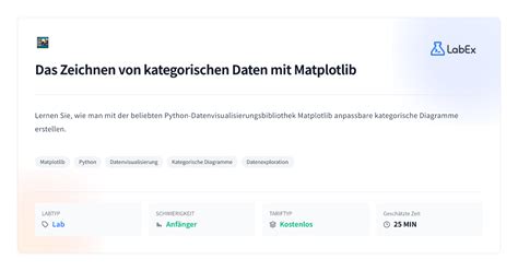 Matplotlib Python Datenvisualisierung Kategorische Diagramme Labex