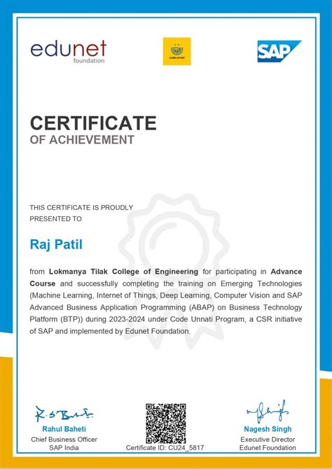 raj patil on linkedin codeunnati sap edunetfoundation python ltce