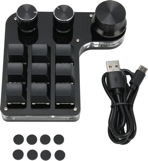 One Handed Macro Mechanical Keyboard 9 Keys RGB Mini Wired USB OSU Macro Gaming Keypad Copy