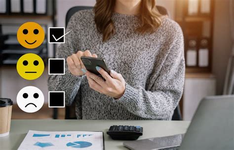 User Give Rating To Service Experience On Online Application Customer Review Satisfaction