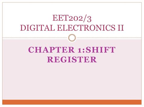 ppt shift registers in digital electronics powerpoint presentation