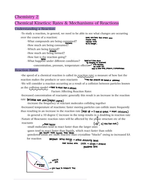 Chemical Kinetics Lecture Notes Off Of Pdf Slides Somereactionsfastothersslow Relativerates