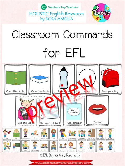 Classroom Commands Flashcards Classroom Commands Classroom Resource