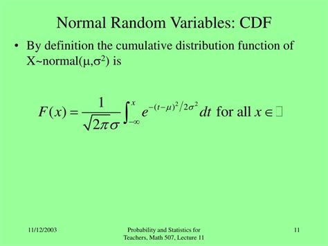 ppt normal random variables and why anyone cares powerpoint