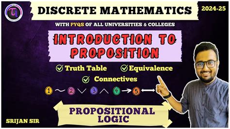 01 Propositional Logic Connectives Truth Table Equivalence Discrete Mathematics Youtube