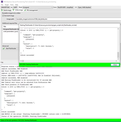 Solved Secure Provisioning Tool V7 Fails To Start Flashloader In Rt1064 Nxp Community
