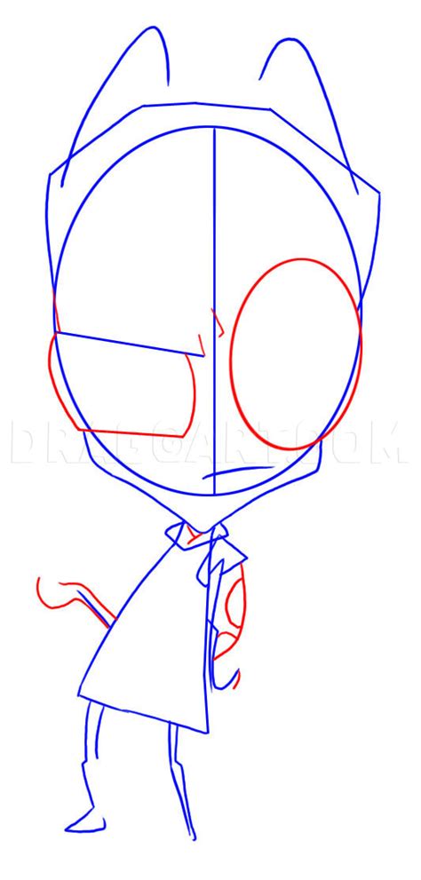 How To Draw Zim From Invader Zim Drawing Step By Step By Dawn Dragoart