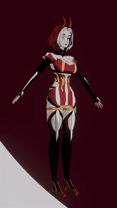 My Oc On Her Way To Rigging R3dmodeling