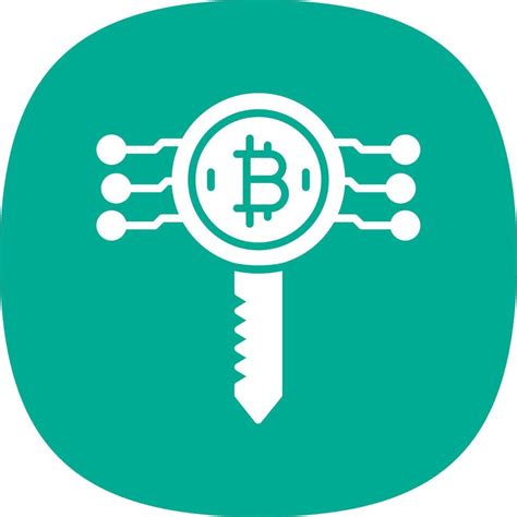 Bitcoin Key Glyph Curve Icon Design 43836025 Vector Art At Vecteezy