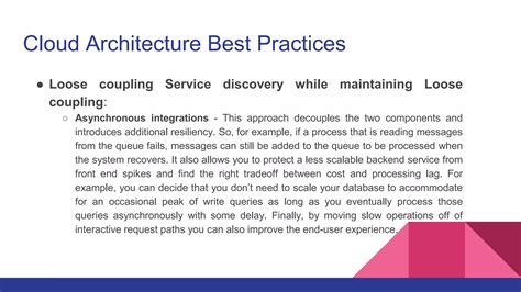 Cloud Architecture Best Practices Ppt