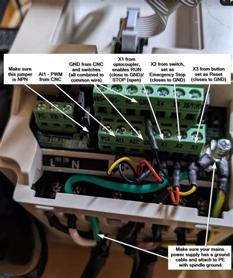 How To H100 Vfd And 1 5kw Air Cooled Spindle Setup Zhong Hua Jiang