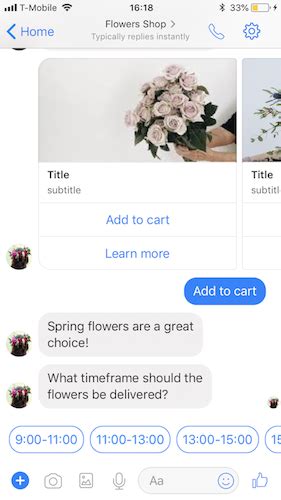 Facebook Messenger Templates — Quick Replies Template Liveperson