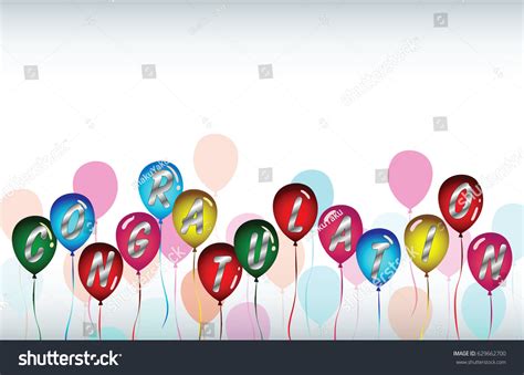 Congratulation Massage On Balloon Vector Congratulations Stock Vector