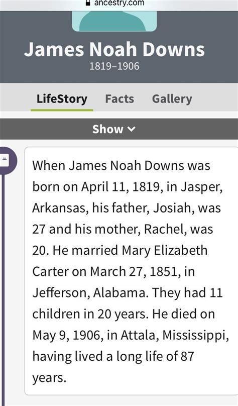 James Noah Downs 1819 1906 Find A Grave Memorial