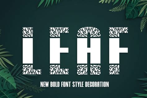 Leaf Font Fonts Hut
