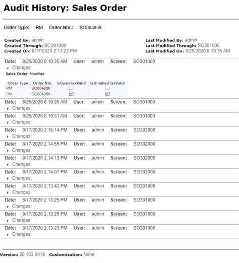 Acumatica Cloud Erp Tips Setting Up Audit History Within Acumatica