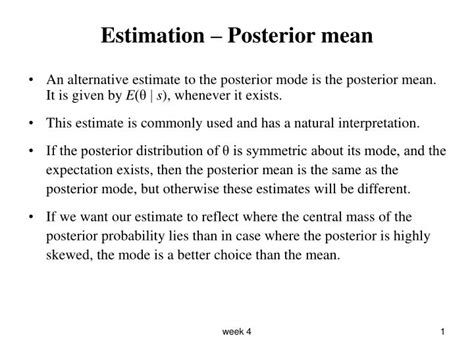 Ppt Estimation Posterior Mean Powerpoint Presentation Free Download Id 480223