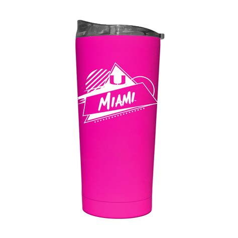 Miami 20oz Electric Rad Soft Touch Tumbler Logo Brands