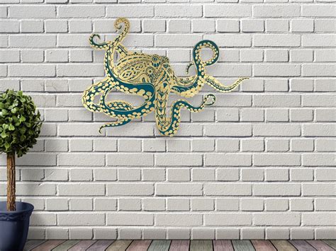 Octopus Wall Art Detailed Layered Design Custom Colors Various Sizes Etsy
