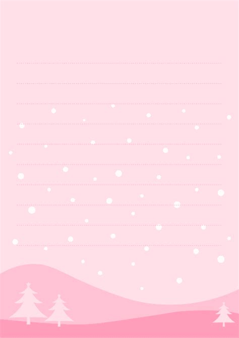 눈 오는 겨울 풍경 편지지 En 2024