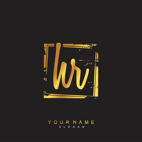 Initial Hr Monogram With Grunge Template Design 21798411 Vector Art At Vecteezy