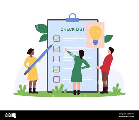 Checklist Survey Form With Ticks Questionnaire And Task List Filling