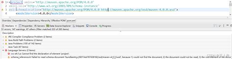 解决cvc Elt1a Cannot Find The Declaration Of Element ‘project‘ Pom