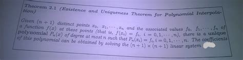 Solved Theorem 2 1 Existence And Uniqueness Theorem For