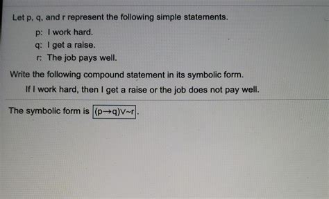 solved let p q and r represent the following simple