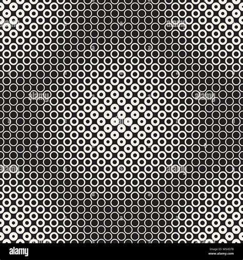 Halftone Circles Vector Seamless Pattern Abstract Geometric Texture