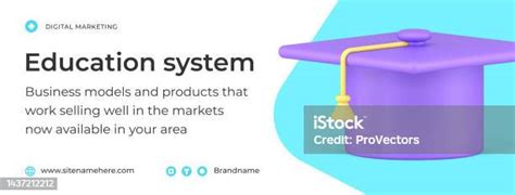 교육 졸업 전자 학습 관리 시스템 소셜 미디어 배너 템플릿 3d 아이콘 벡터 0명에 대한 스톡 벡터 아트 및 기타 이미지 0명 3차원 형태 가리기 Istock