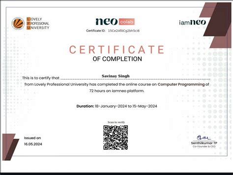 Savinay Singh On Linkedin Certificate Achievement Computerscience