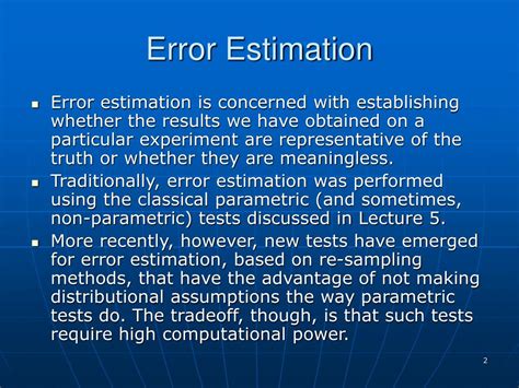 PPT CSI Error Estimation Re Sampling Approaches PowerPoint Presentation ID