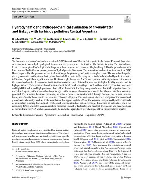 Pdf Sustainable Water Resources Management Hydrodynamic And