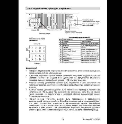 Prology mch 350 схема подключения