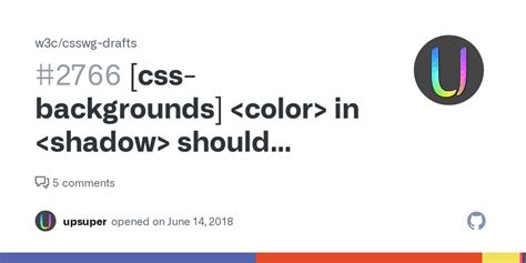 Css Backgrounds In Should Default To Currentcolor · Issue 2766 · W3c